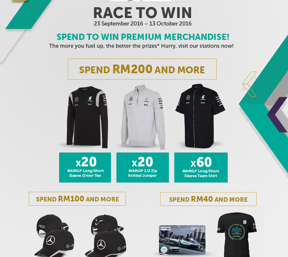 Win Mercedes AMG Petronas F1 Merchanside via Petronas’ Latest Campaign ...